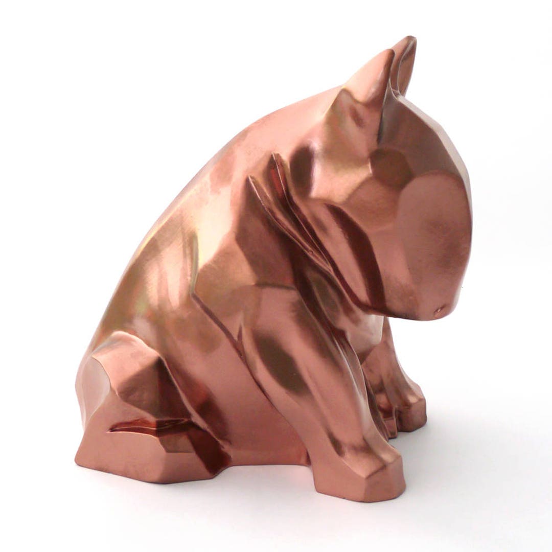 Bull Terrier Copper Dog Sculpture, Home Decor Statue, Gift for Bull ...