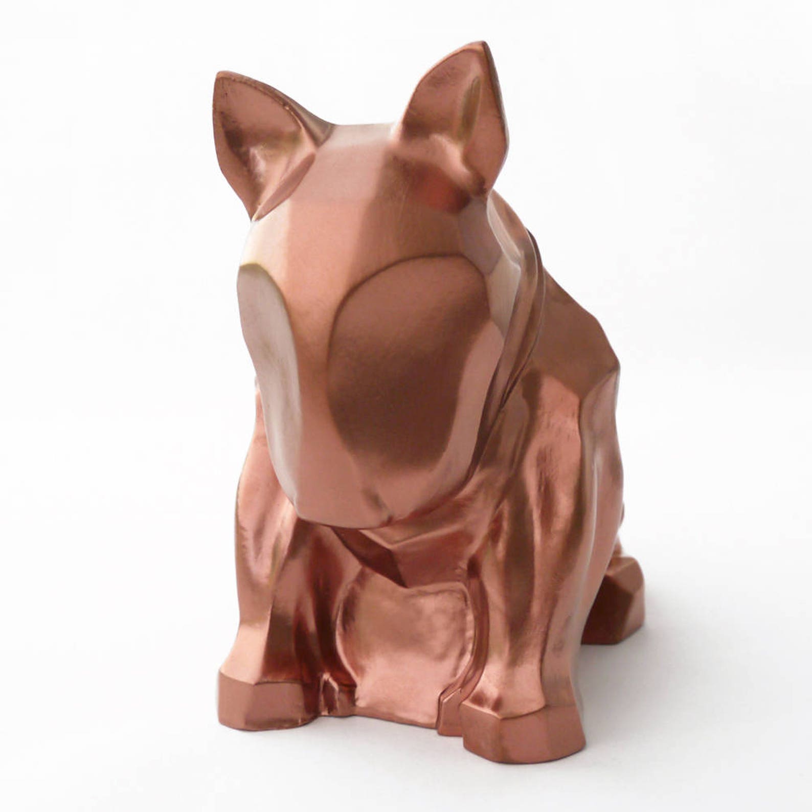 Bull Terrier Copper Dog Sculpture Home Decor Statue Gift for - Etsy
