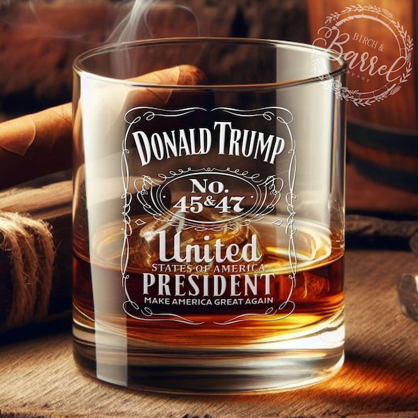 Trump Bourbon Glasses Etsy