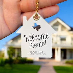 Welcome Home Keychain | New Home Owner Keychain | Closing Gift Keychain ...
