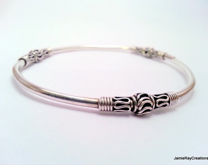 Vintage Bali Sterling Silver Bangle 70mm Suarti Style - Etsy