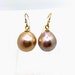 Edison Pearl Earrings Bronze Edison Drop Pearl Earrings Metallic Bronze ...
