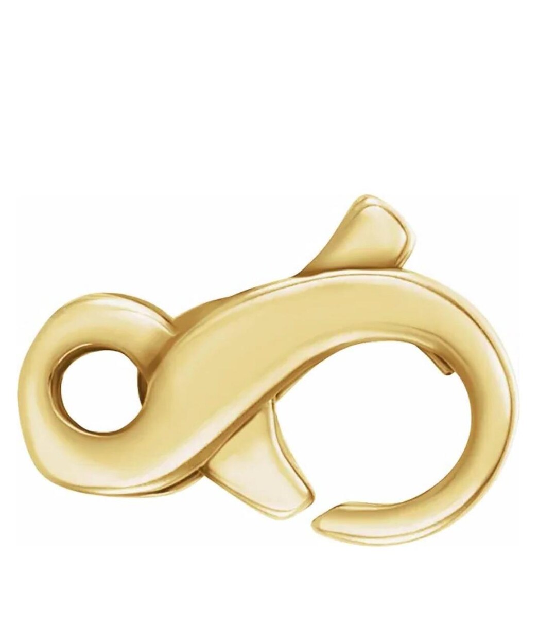 Infinity Clasp — 14kt Yellow Gold Infinity Clasp — Clasp for Necklace ...