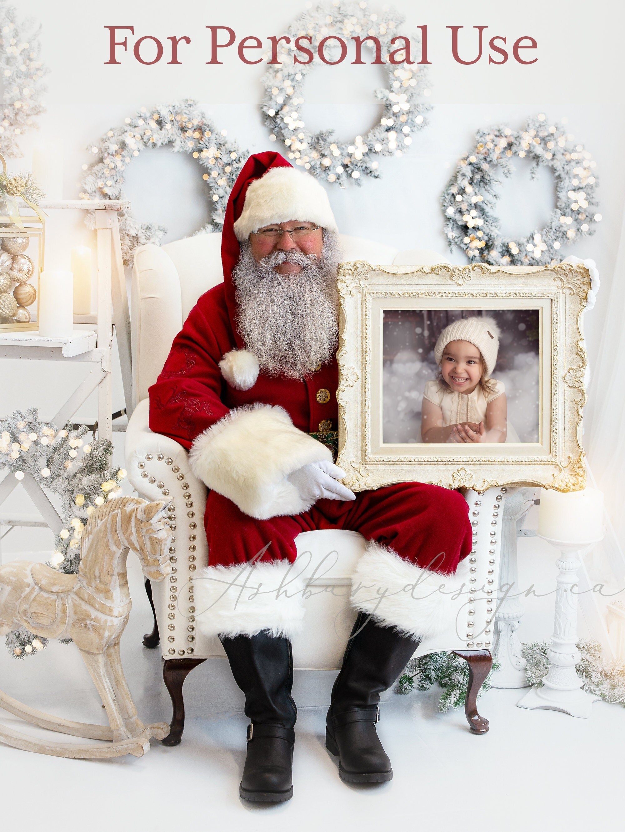 Your Image in Our Santa Frame - Personal Use - Etsy