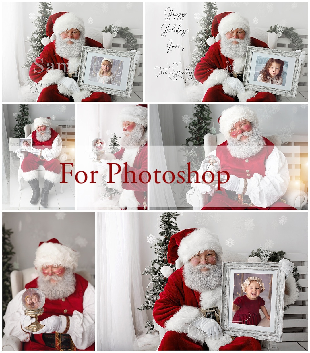 Santa Digital Template Super Pack - for Photoshop - Etsy