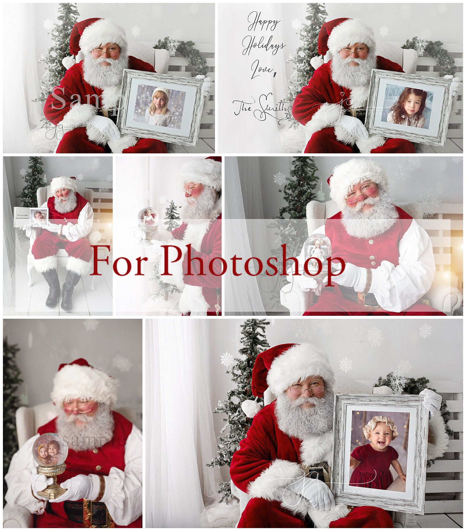 Santa Digital Template Super Pack - for Photoshop - Etsy Canada