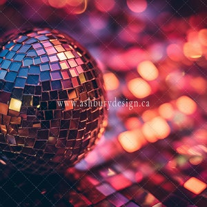 Disco Mirror Ball Overlay and Digital Backdrops - 12 Files Included - Etsy