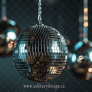 Disco Mirror Ball Overlay and Digital Backdrops - 12 Files Included - Etsy