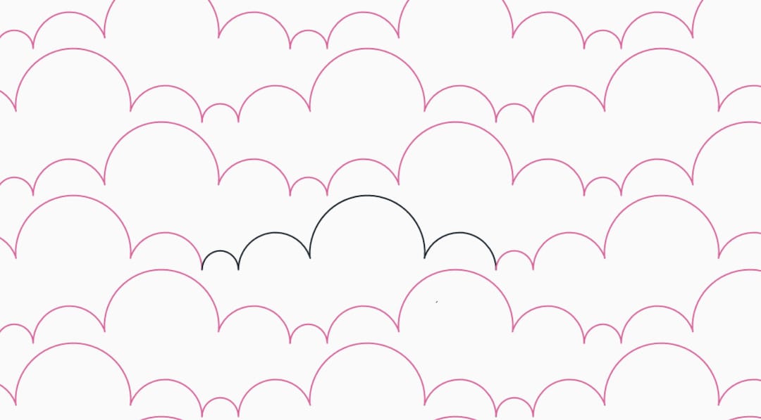 Fluffy Clouds Longarm Quilting Digital Pantograph Used in E2E (edge to ...