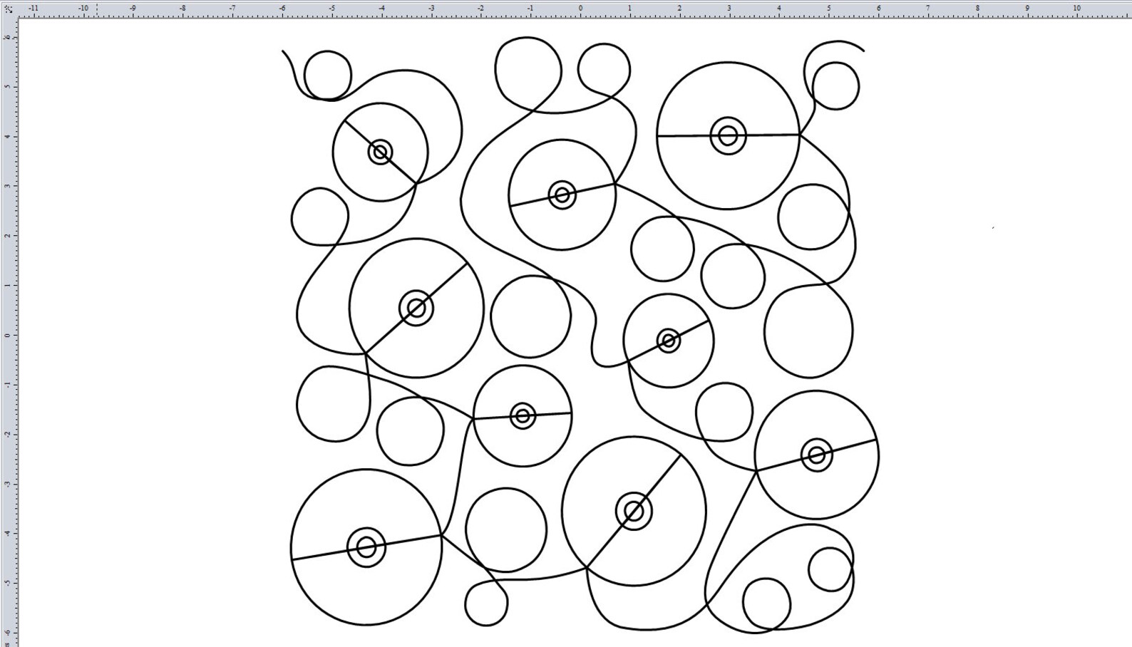 Cartoon Loopy Circles Longarm Quilting Digital Pantograph Used in E2E (edge to Edge) Quilting - Etsy