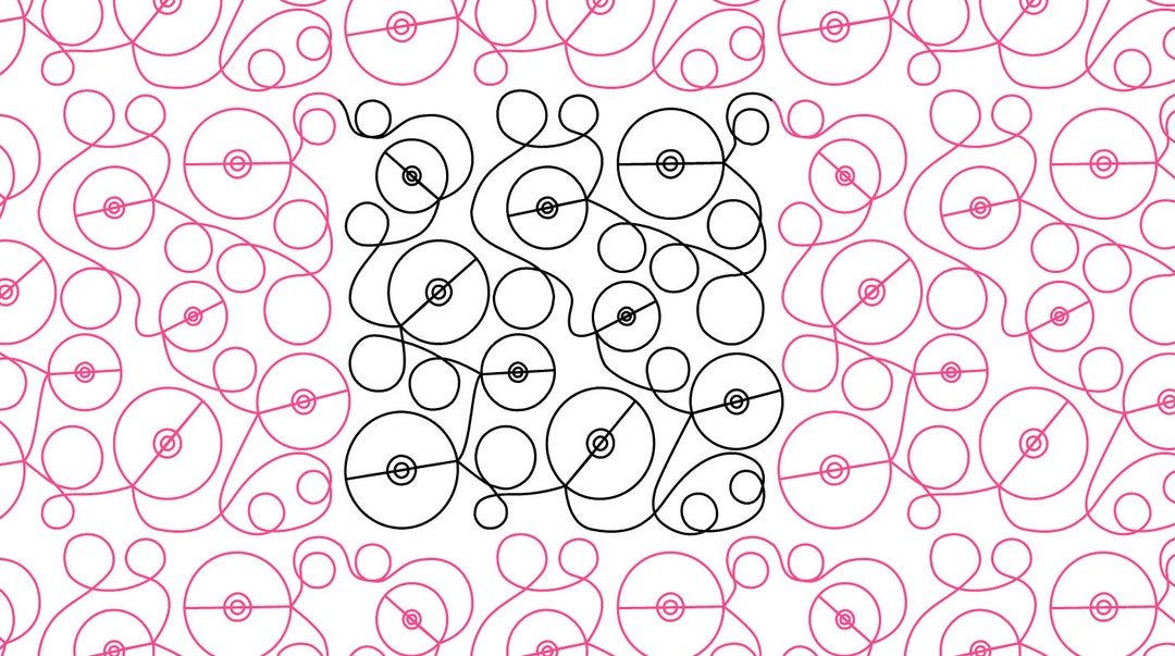 Cartoon Loopy Circles Longarm Quilting Digital Pantograph Used in E2E (edge to Edge) Quilting - Etsy