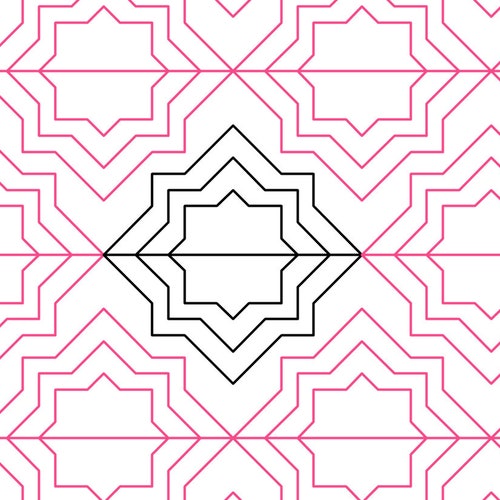 Geometric Star Longarm Quilting Digital Pantograph Used in E2E - Etsy