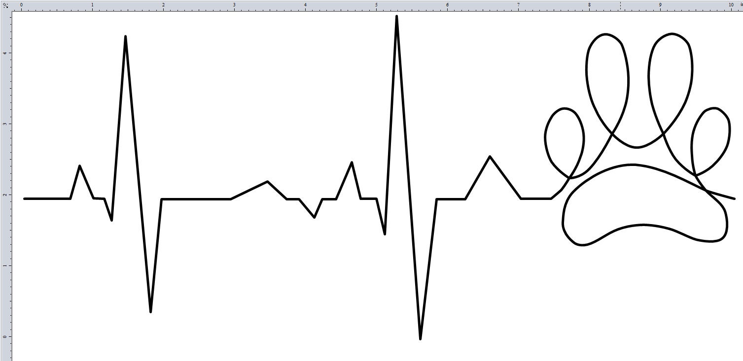 Paw Print Heartbeat Digital Longarm Quilting Pantograph Used in E2E ...