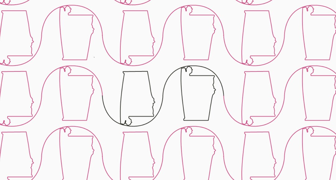 Alabama State Longarm Quilting Digital Pantograph Used in E2E (edge to ...