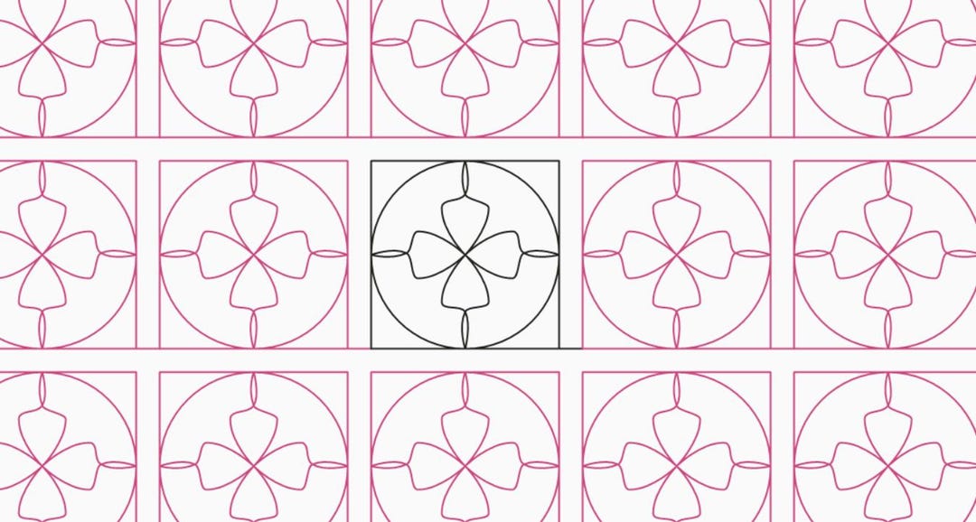 Sand Dollar Tile Longarm Quilting Digital Pantograph Used in E2E (edge to Edge) Quilting - Etsy