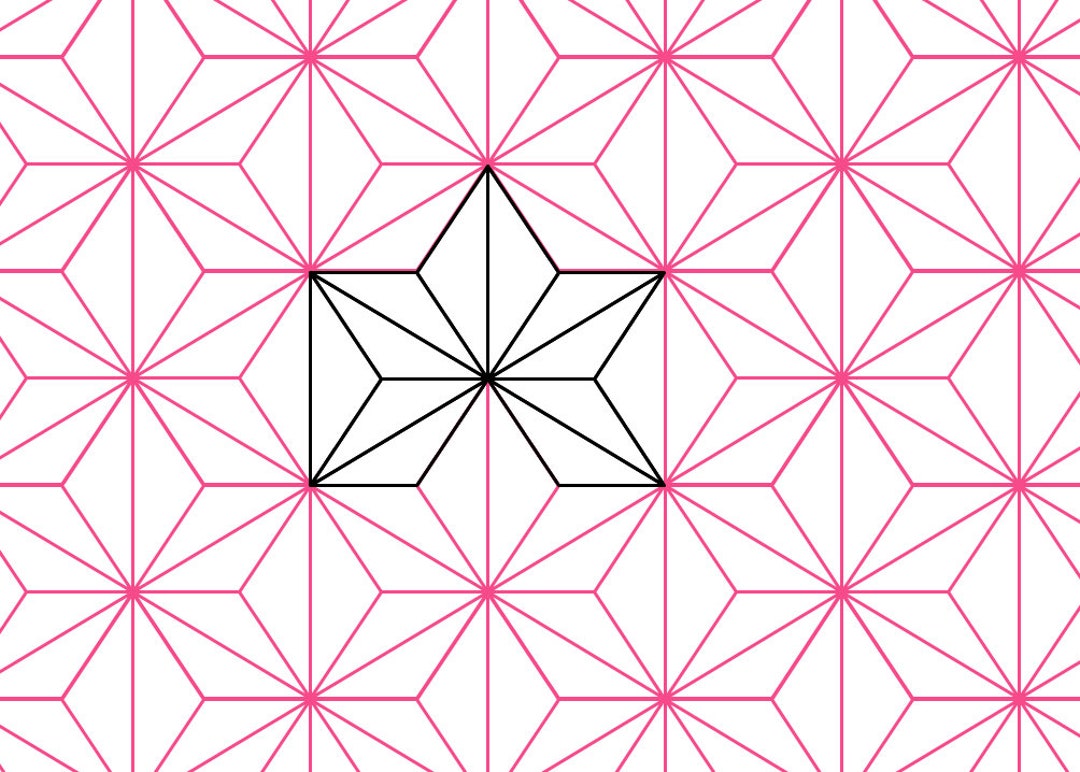 Geometric Star Longarm Quilting Digital Pantograph Used in E2E (edge to ...