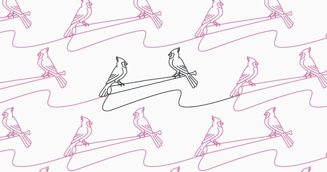 Two Cardinals on a Bat Longarm Quilting Digital Pantograph Used in E2E ...