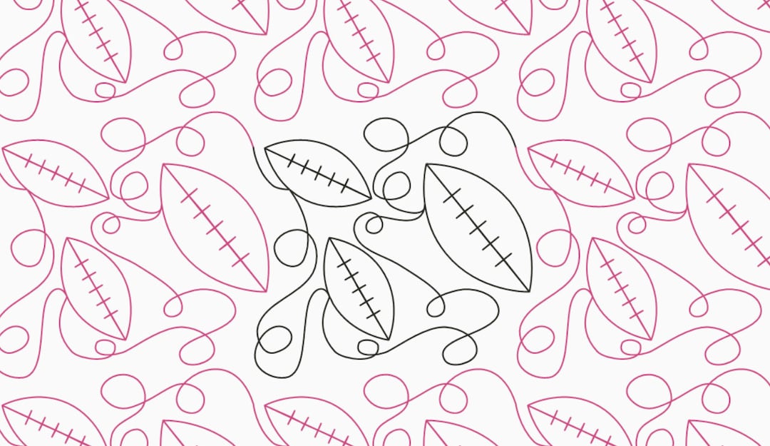 Football Longarm Quilting Digital Pantograph Used in E2E (edge to Edge ...