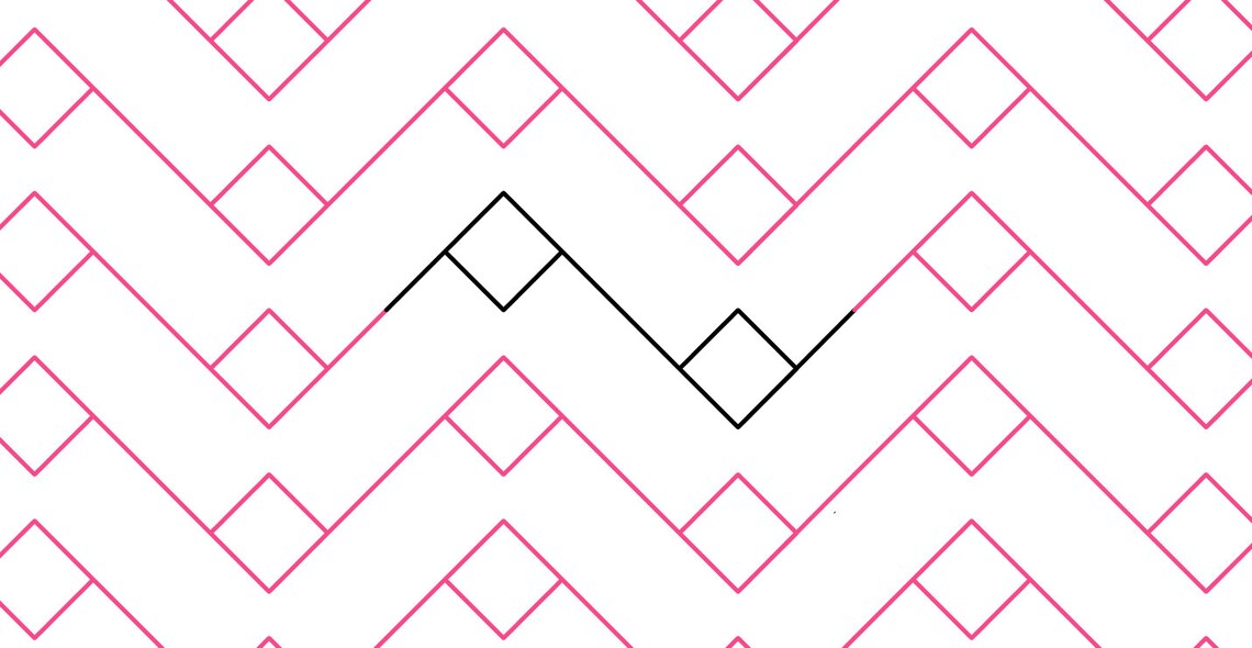 Chevron and Square Longarm Quilting Digital Pantograph - Etsy