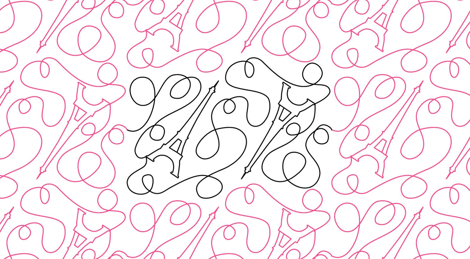 Eiffel Tower Longarm Quilting Digital Pantograph Used in E2E (edge to ...