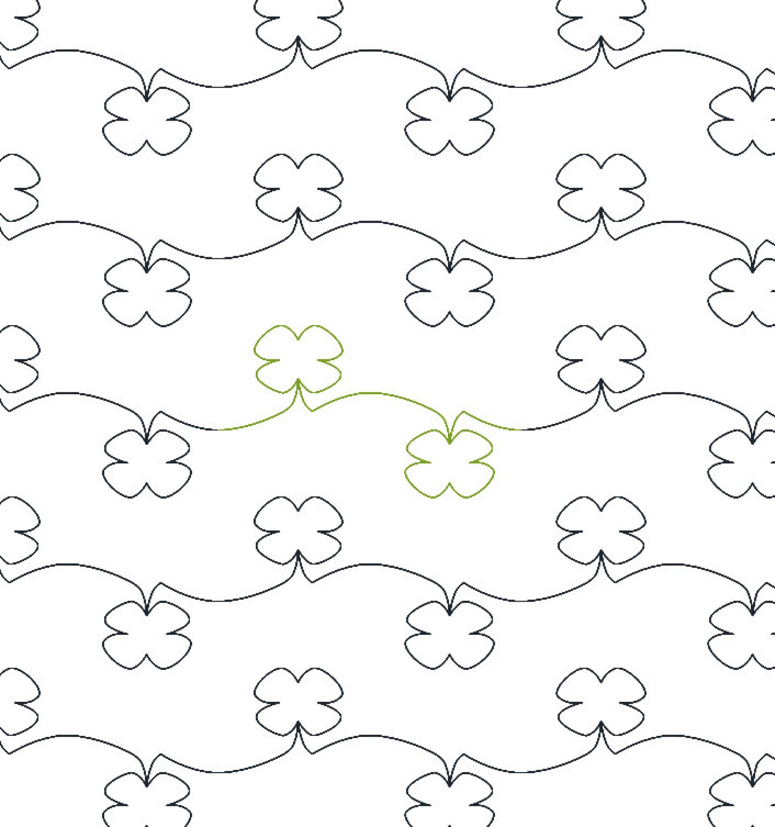 Shamrock Longarm Quilting Digital Pantograph | Etsy