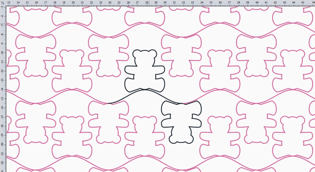 Teddy Bear Longarm Quilting Digital Pantograph Used in E2E (edge to Edge) Quilting - Etsy