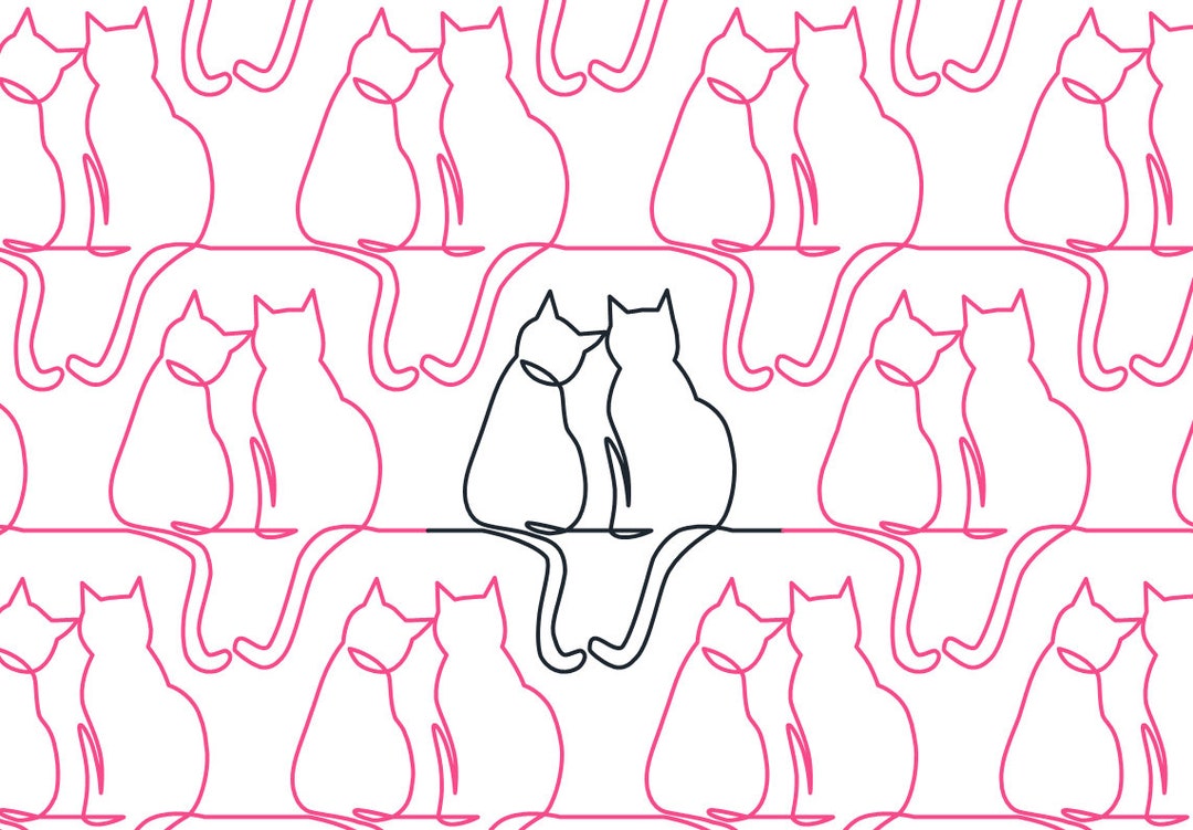Alley Cats Longarm Quilting Digital Pantograph and PDF for Print at ...