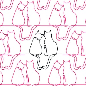 Alley Cats Longarm Quilting Digital Pantograph and PDF for Print at ...