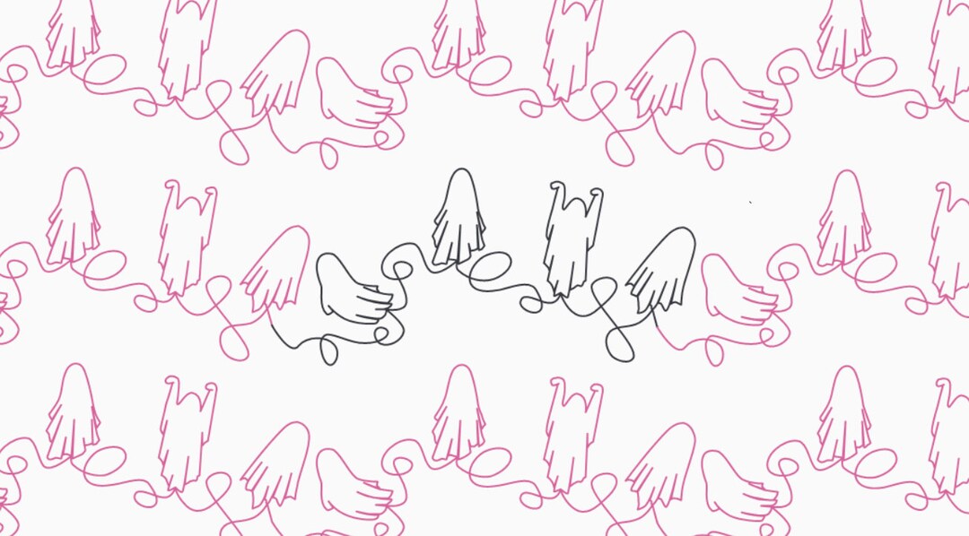 Spooky Ghost Longarm Quilting Digital Pantograph and PDF Printable ...