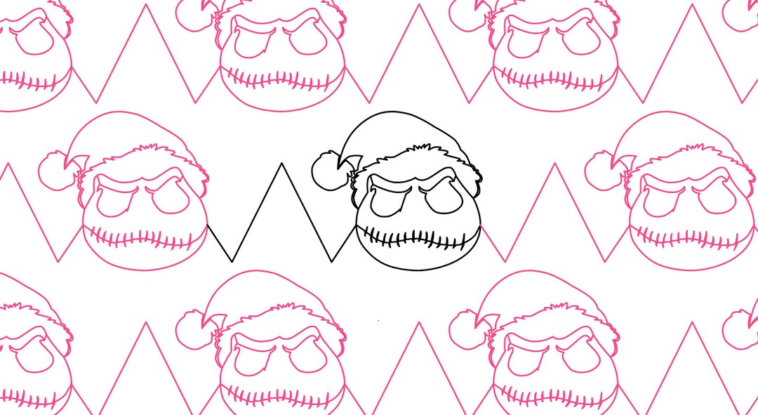 Santa Skeleton Character Longarm Quilting Digital Pantograph Used in ...