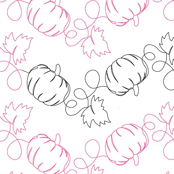 Pumpkin Pantograph Quilting Design - Etsy