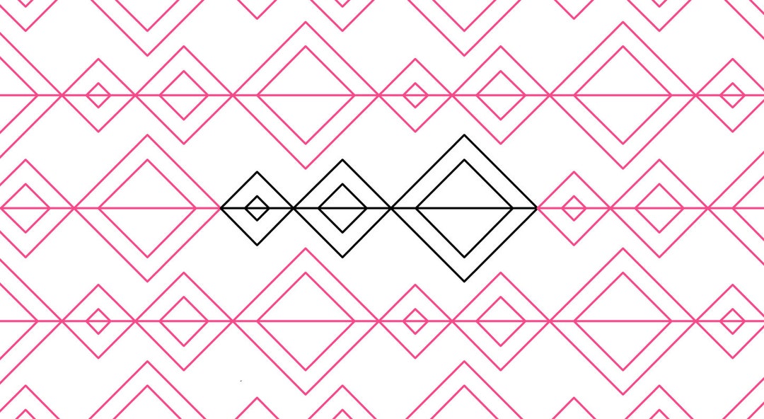 Diamond Squares Longarm Quilting Digital Pantograph Used in E2E (edge ...
