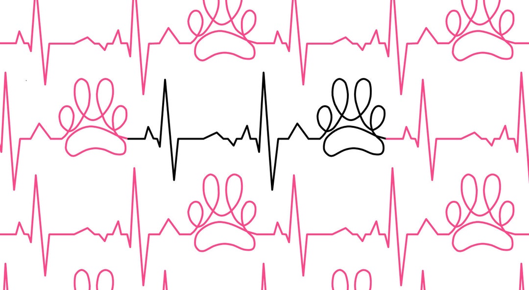 Paw Print Heartbeat Digital Longarm Quilting Pantograph Used in E2E ...