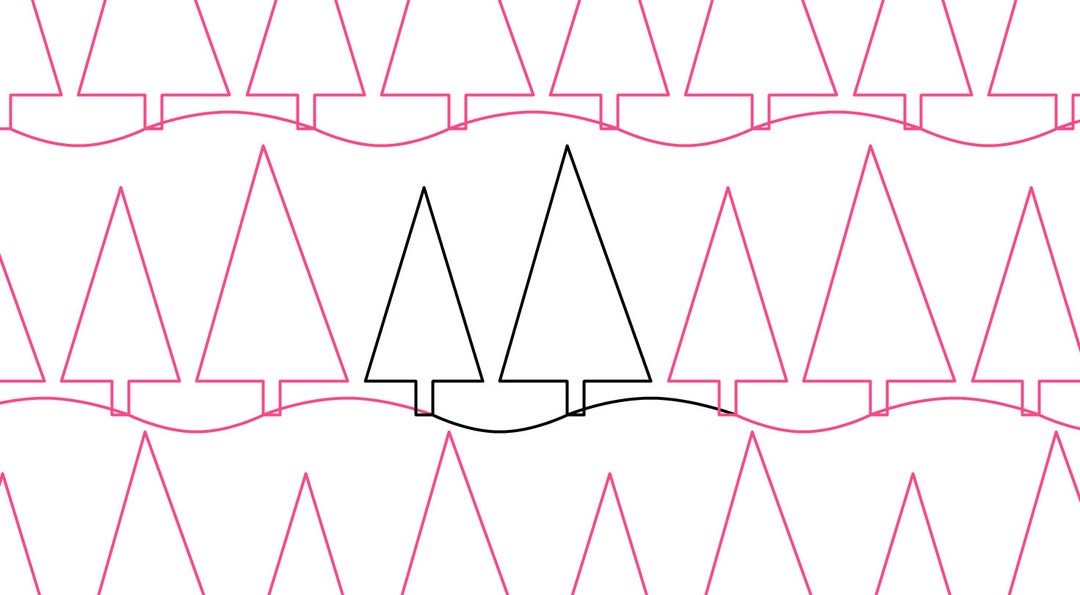 Oh Christmas Tree Longarm Quilting Digital Pantograph Used in E2E (edge ...