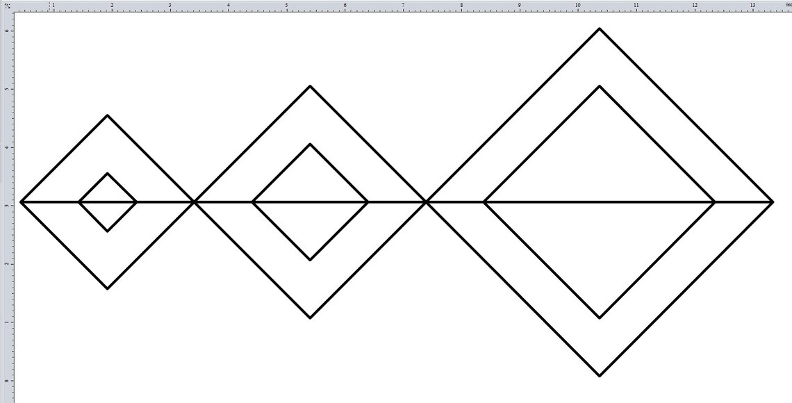 Diamond Squares Longarm Quilting Digital Pantograph Used in E2E (edge ...