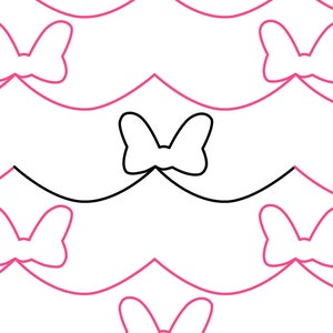 Hair Bow Longarm Quilting Digital Pantograph Used in E2E (edge to Edge ...