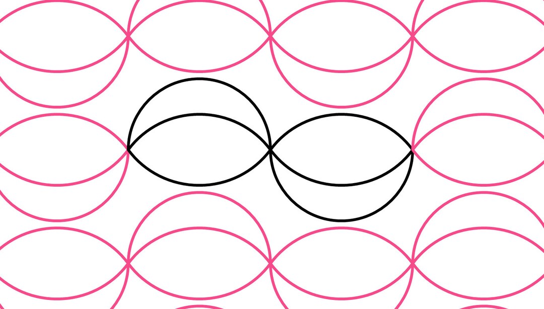 Clamshell Pebbles Longarm Quilting Digital Pantograph Used in E2E (edge ...