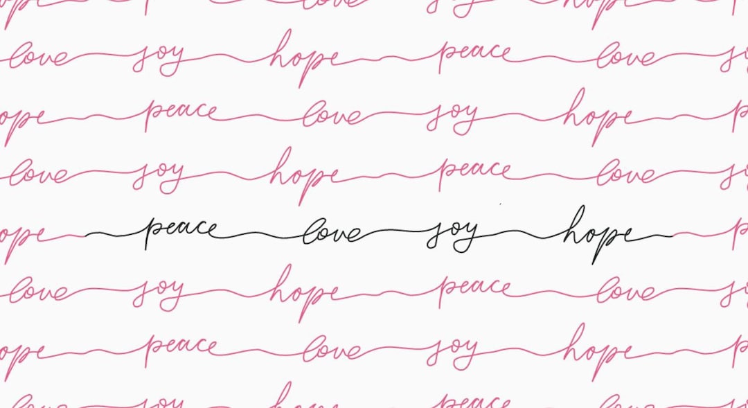 Peace Love Joy Hope Longarm Quilting Digital Pantograph Used in E2E ...