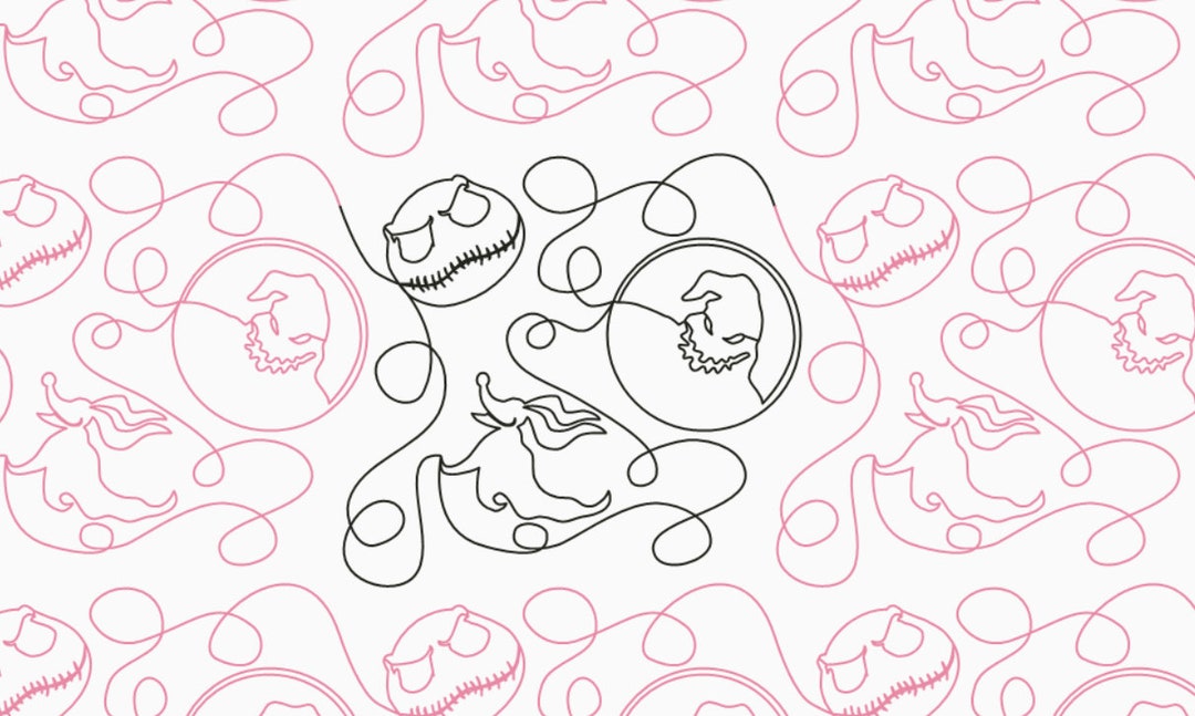 Nightmare Crew Character Longarm Quilting Digital Pantograph Used in ...