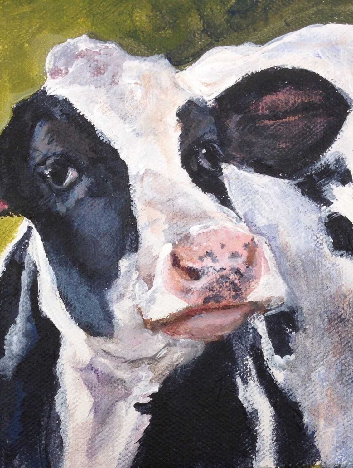 Edith - Holstein Cow Digital Reproduction Print of Original Artwork by ...