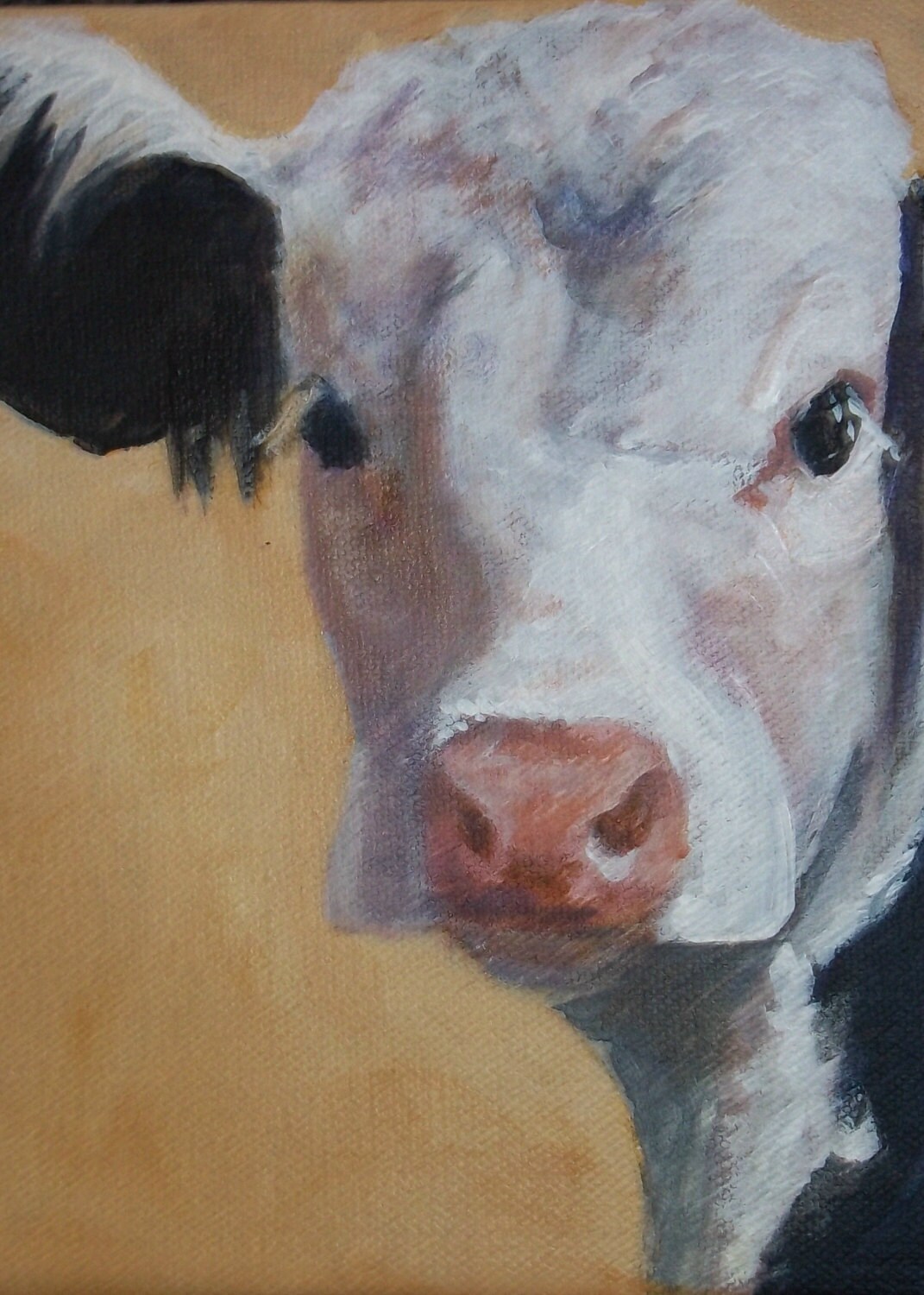 Chrystal- 5"x7" Holstein Cow Digital Reproduction Print of Original ...
