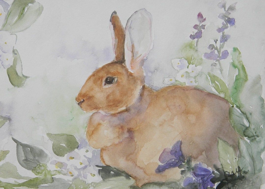 Sandy- Flemish Giant Rabbit Digital Reproduction Print of Original ...