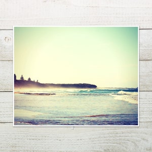 Retro Beach Print, Sunshine Coast, Queensland Australia, Beach Themed ...