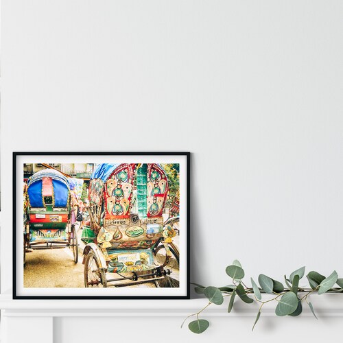Dhaka Ricksha Print - Etsy