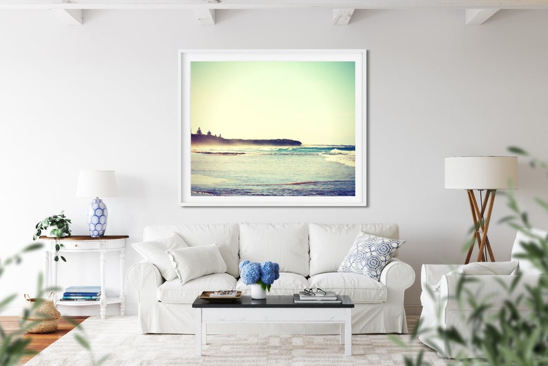 Retro Beach Print, Sunshine Coast, Queensland Australia, Beach Themed ...