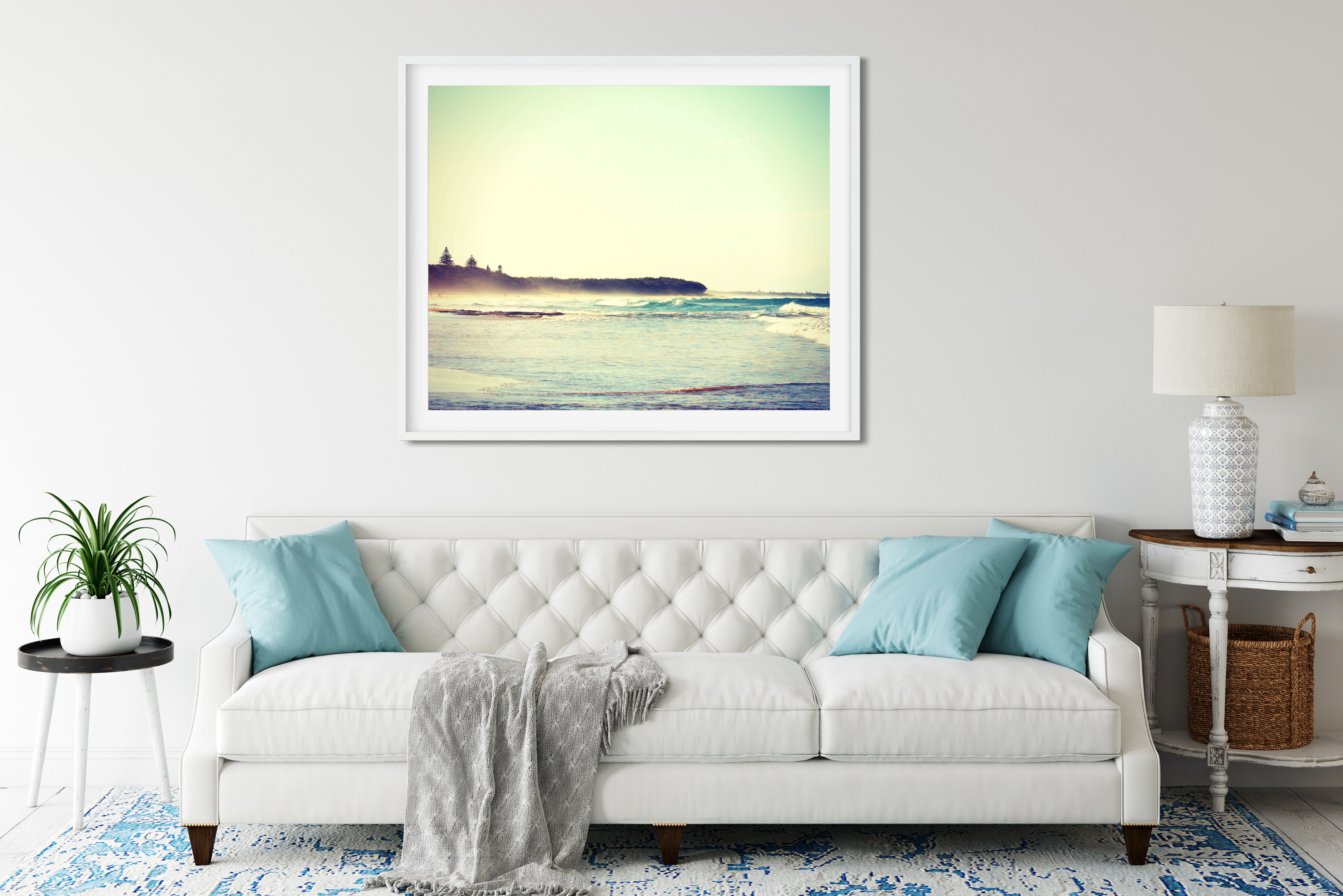 Retro Beach Print, Sunshine Coast, Queensland Australia, Beach Themed ...