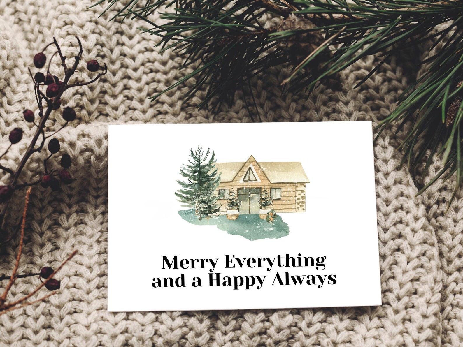 Merry Everything and Happy Always | Merry Everything Card | Printable ...