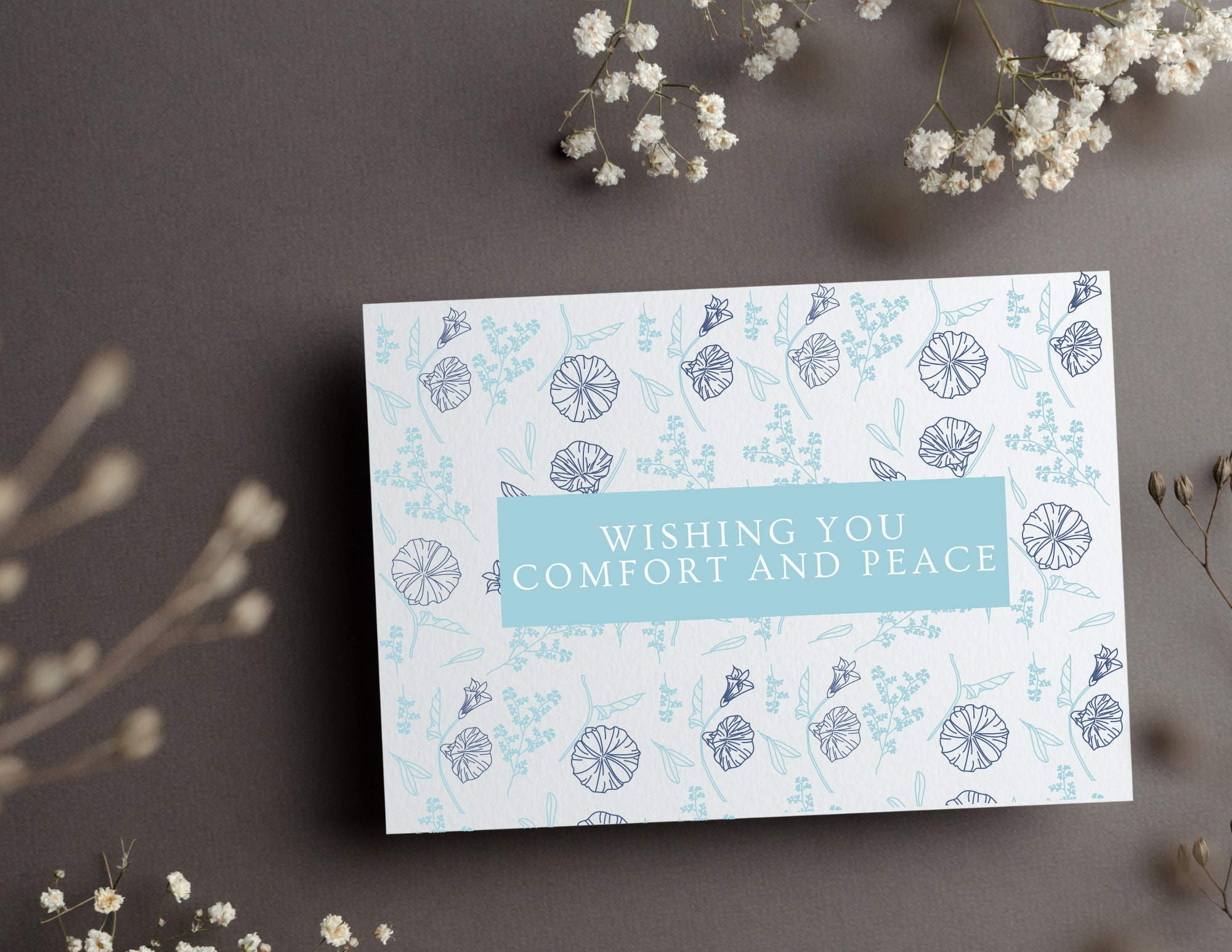 Printable Condolence Card | Sympathy Card Digital | With Deepest ...