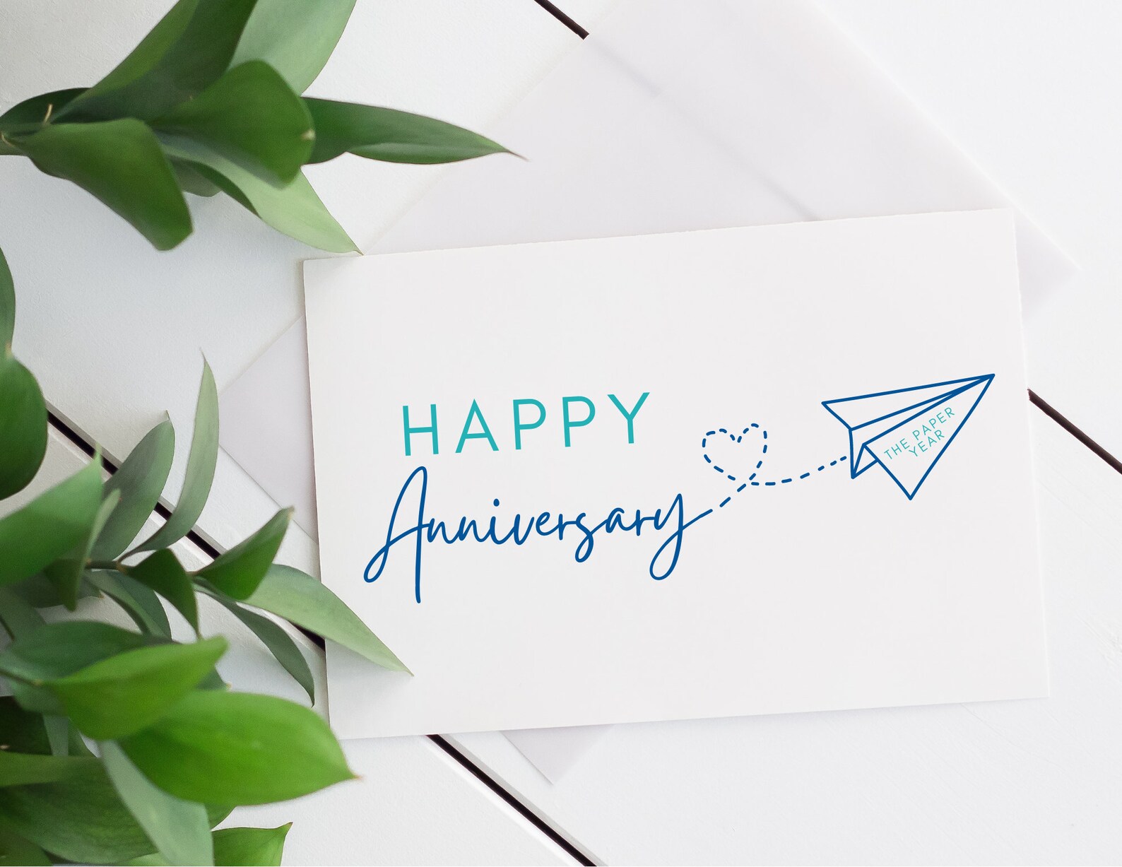 1st Wedding Anniversary Card Printable | Paper Anniversary Card ...