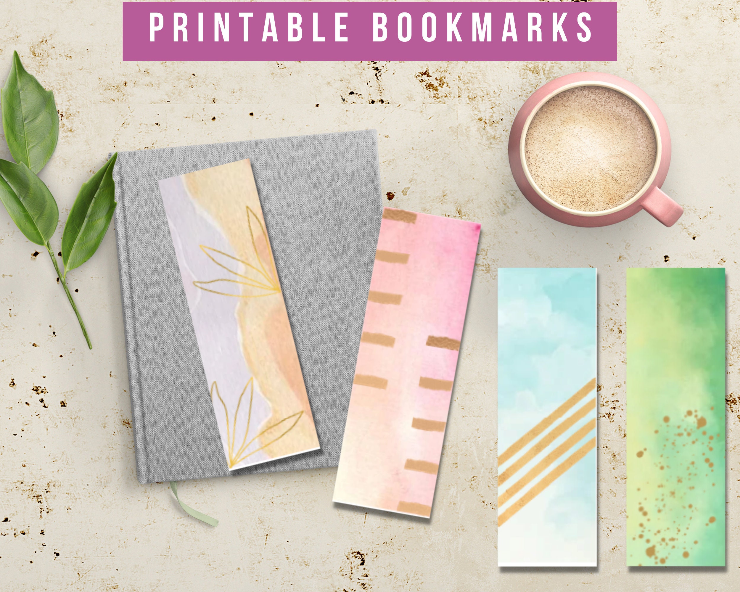 Printable Bookmarks | Watercolor Bookmarks Printable | Bookmark ...